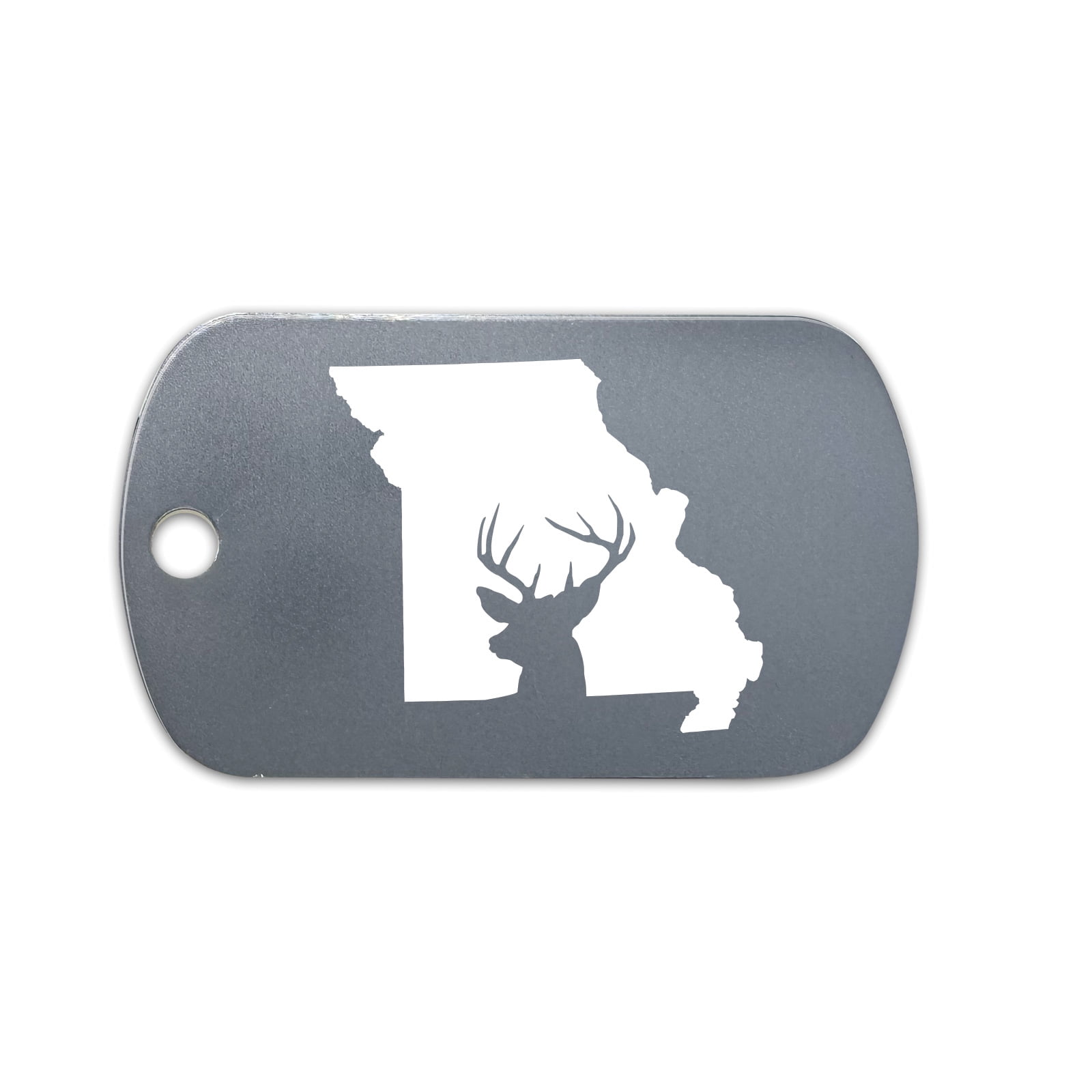 Missouri Deer State GI Dog Tag Aluminum Keychain buck hunt hunting ...