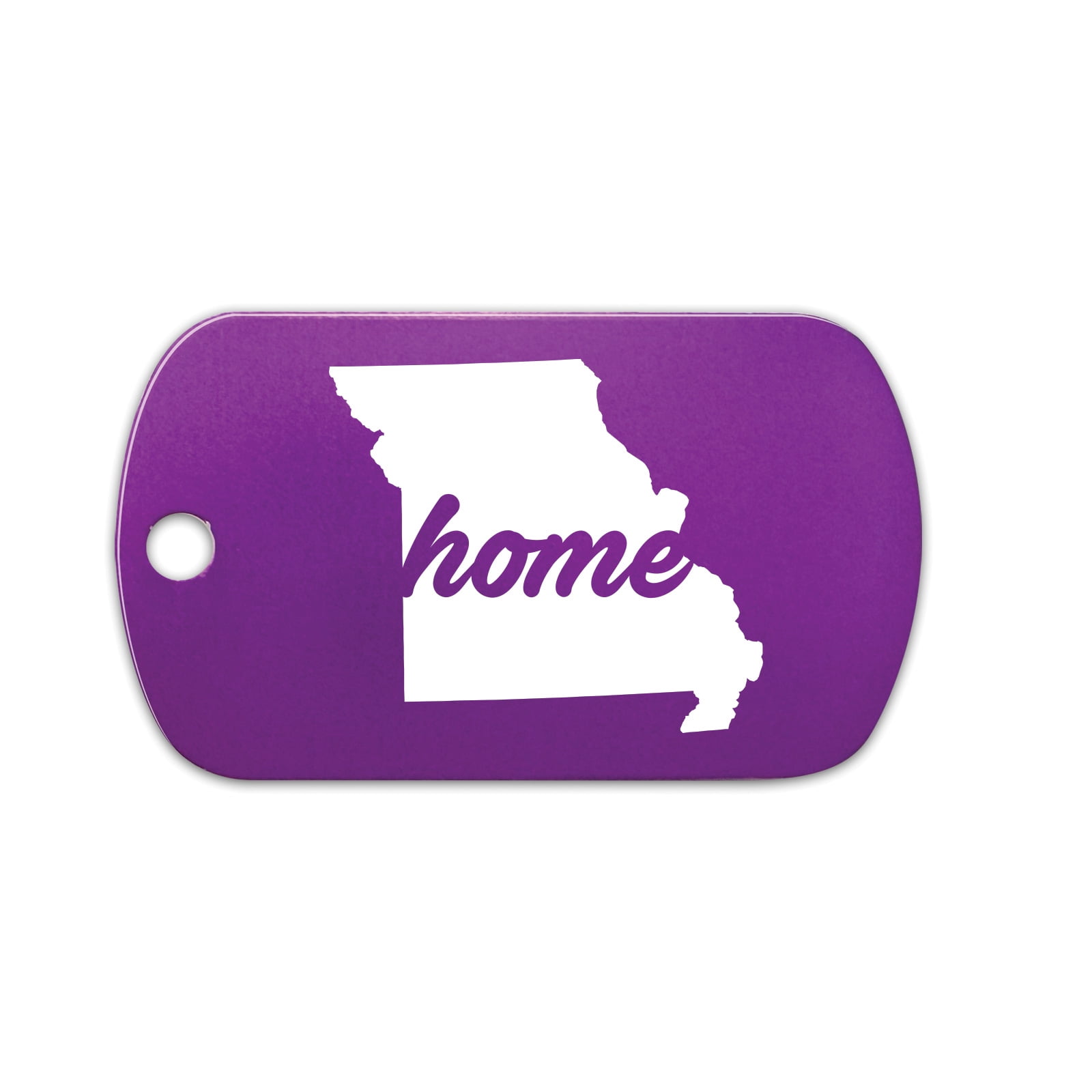 Missouri Home GI Dog Tag Aluminum Keychain state shaped mo love ...