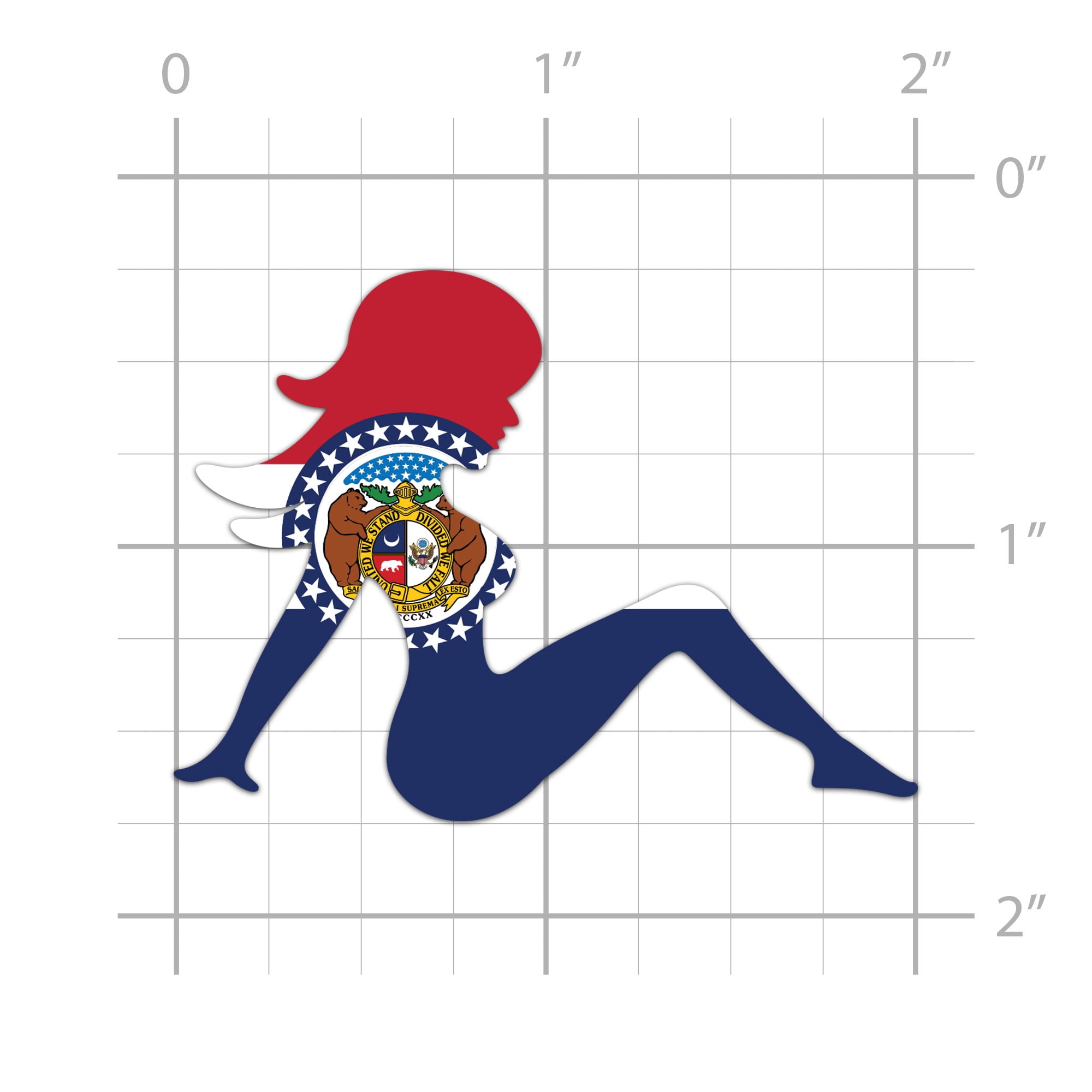 Missouri Mudflap Girl Sticker for water bottle phone tumbler hard hatmo ...