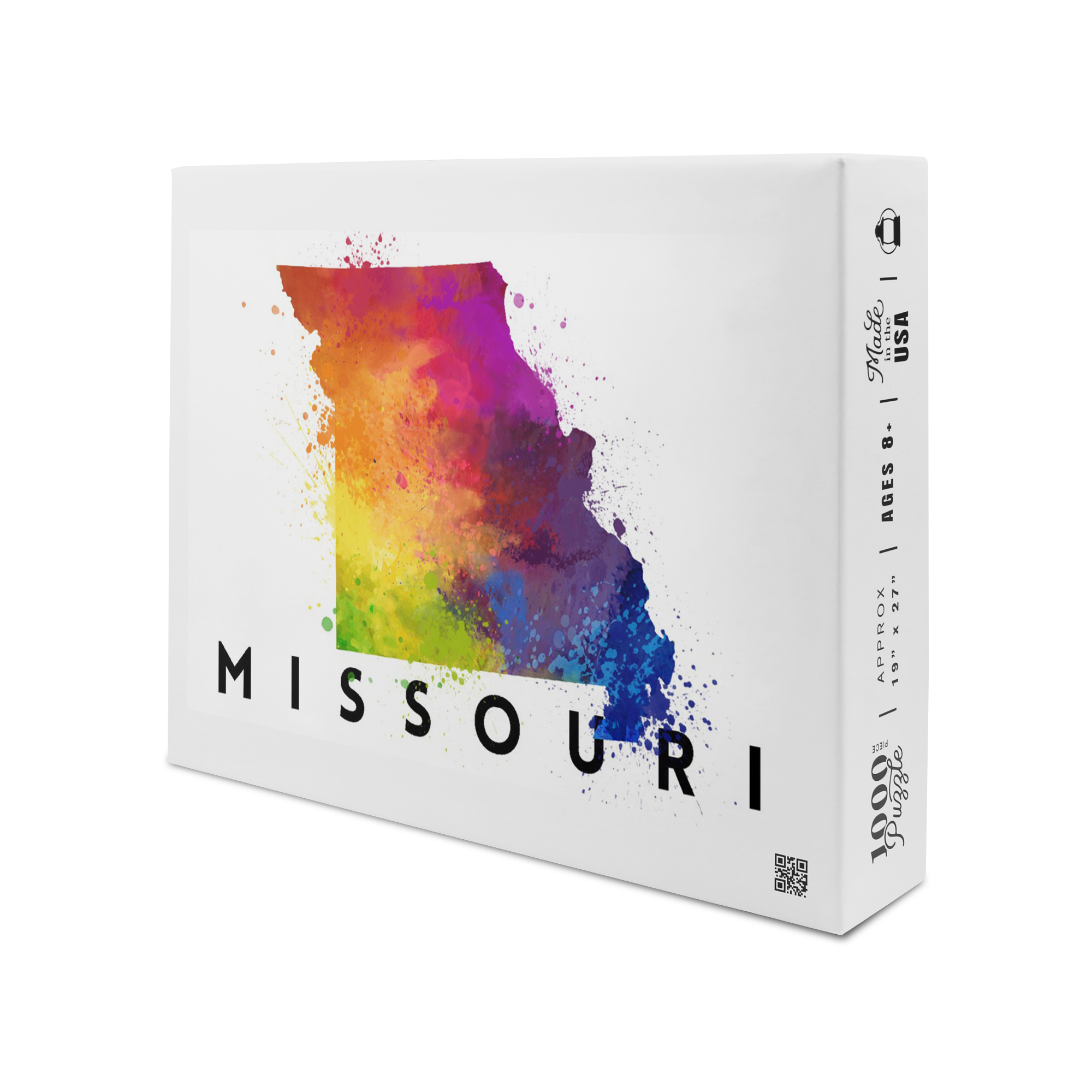 Missouri, State Abstract Watercolor (1000 Piece Puzzle, Size 19x27 ...