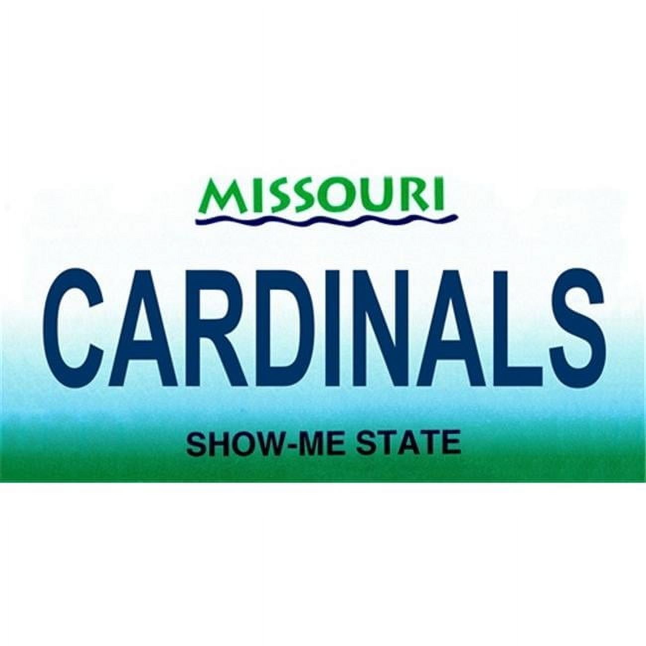 Missouri State Background License Plates- Cardinals 6 x 12 standard ...