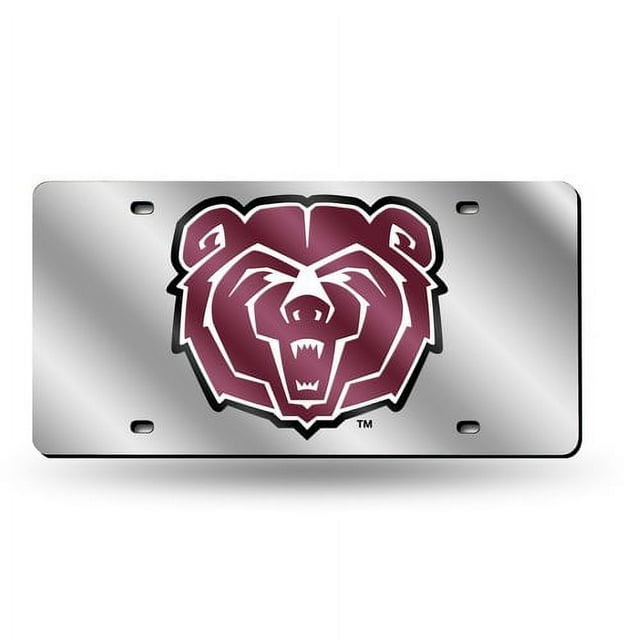 Missouri State Bears Mirrored Laser Cut License Plate Laser Tag ...