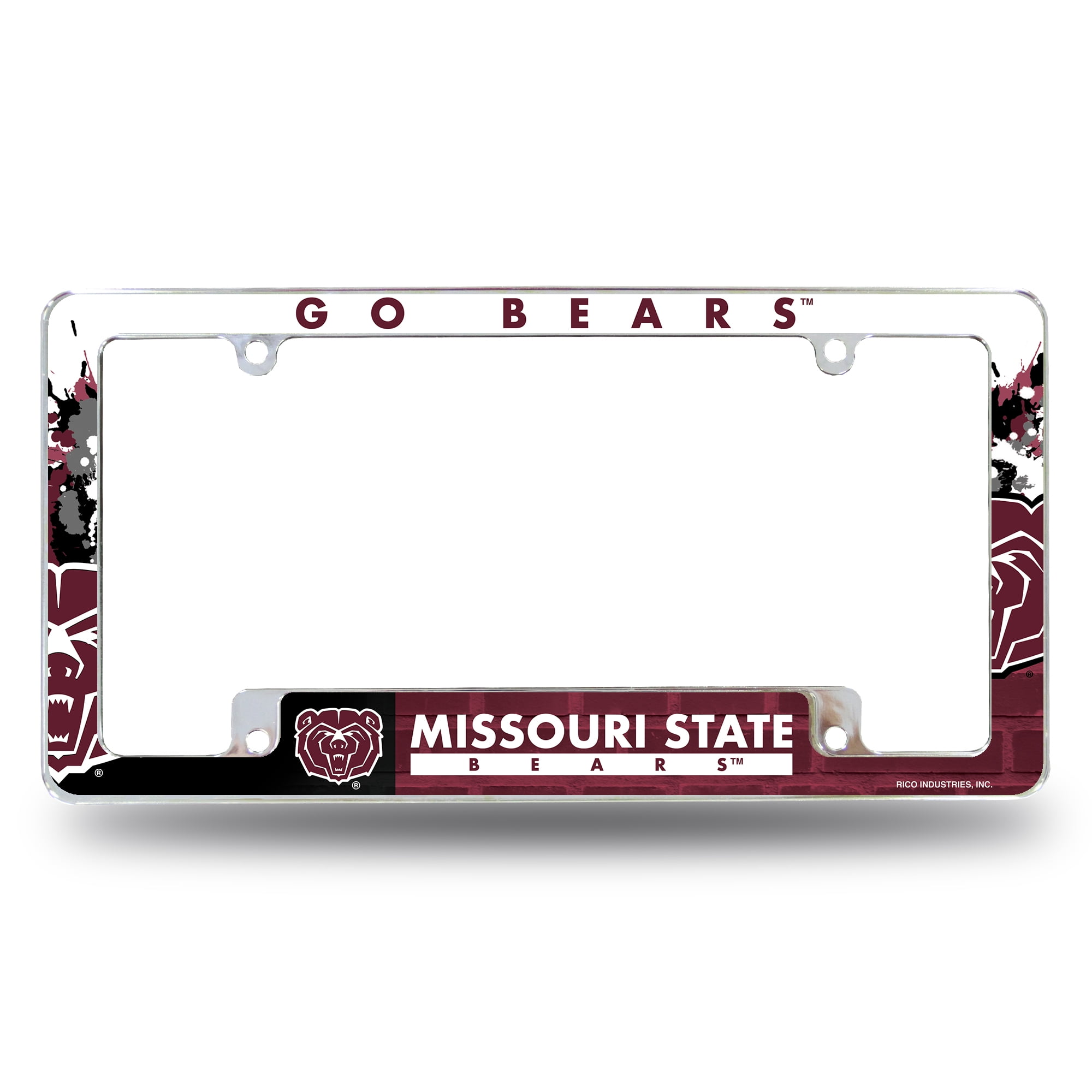 Missouri State Bears Primary 12" x 6" Chrome All Over Automotive ...