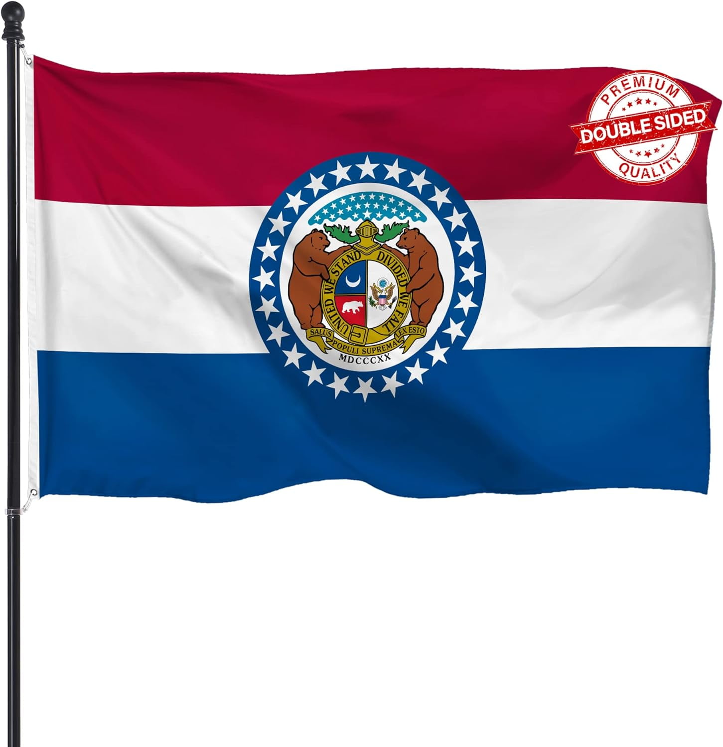 Missouri State Flag, 3Ply Polyester, Heavy Duty, Double Sided MO State ...