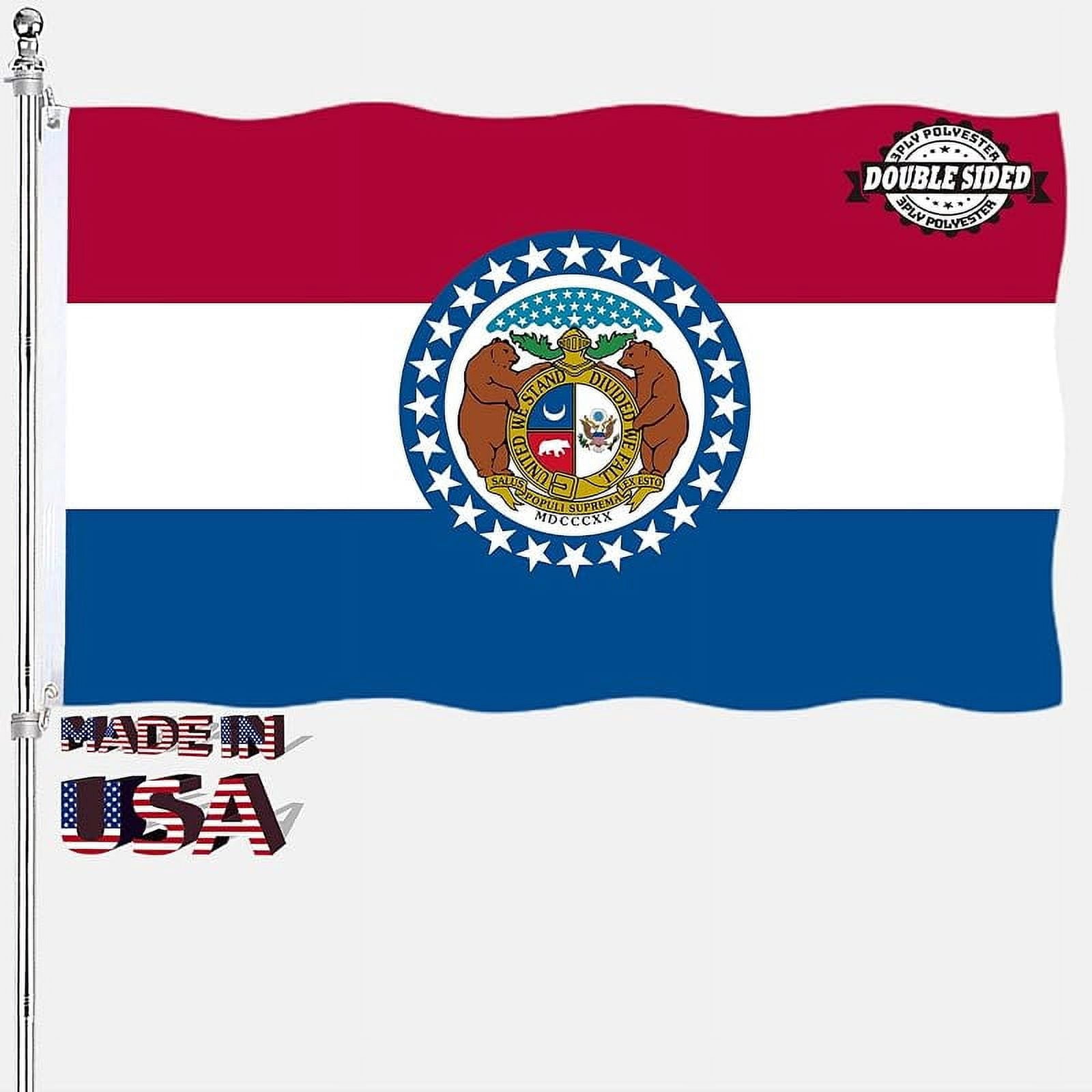 Missouri State Flag 3x5 Double Sided MO State Flags Outdoor Heavy Duty ...