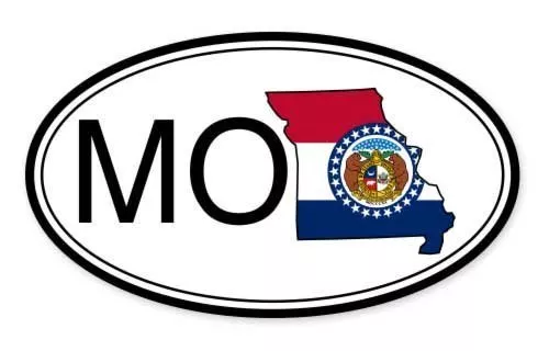 Missouri State Flag Oval Car Sticker Phone Decal Water Bottle Stickers ...