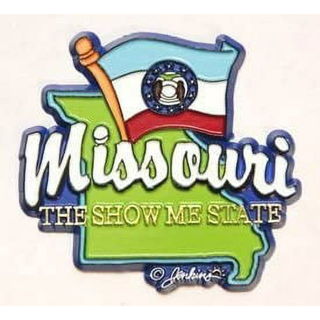 Missouri State Map-Flag Fridge Collectible Souvenir Magnet - Walmart.com