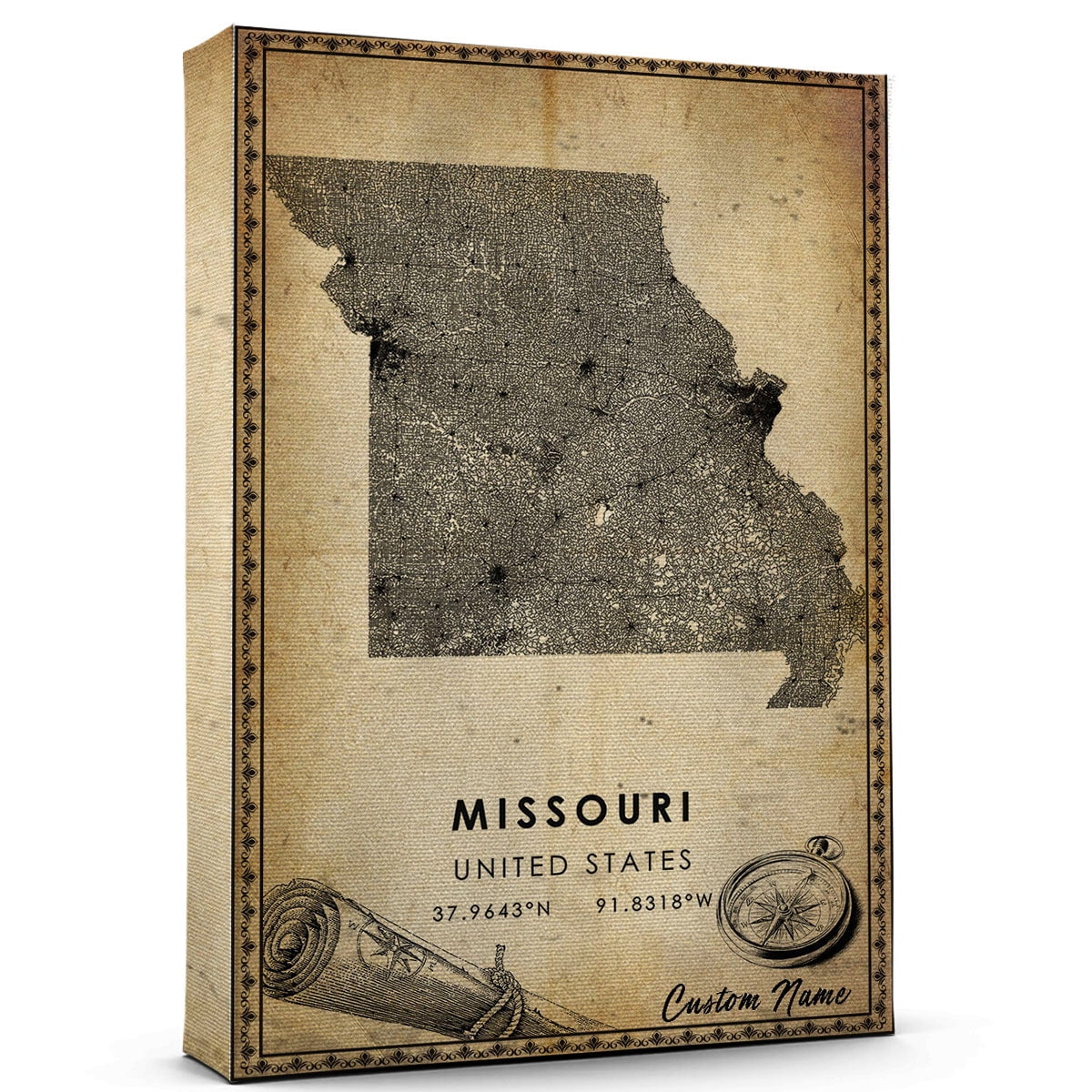 Missouri State United States Map Poster, Missouri State United States ...