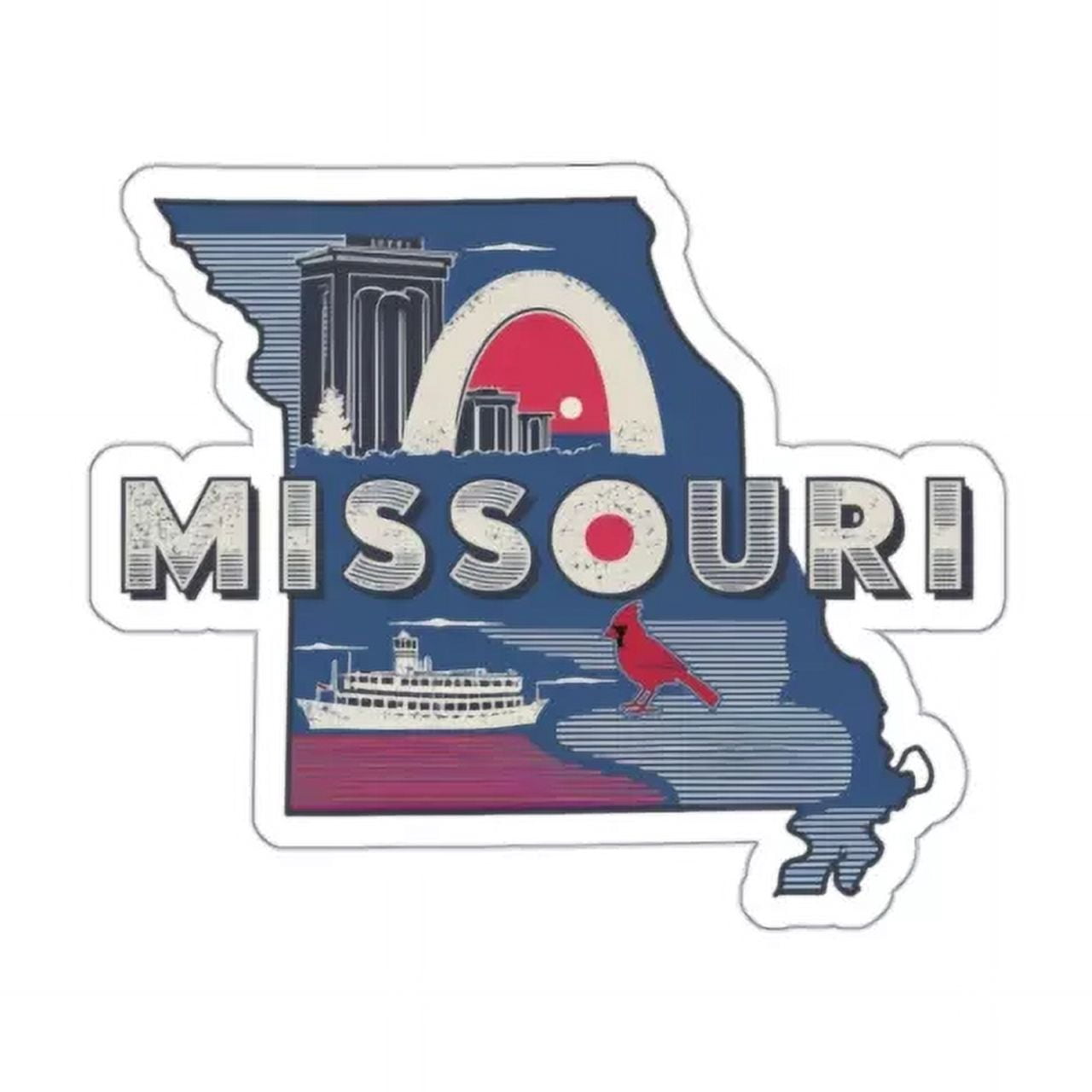 Missouri State Vinyl Stickers Outline Aesthetic Design United States Of ...