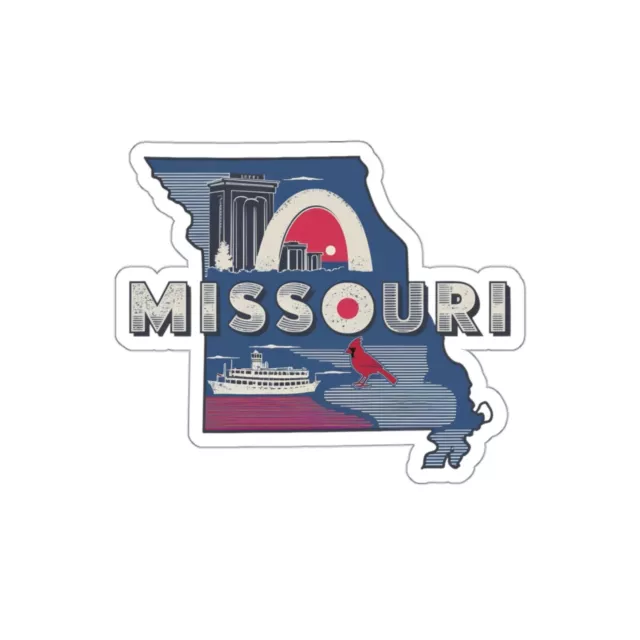 Missouri State Vinyl Stickers Outline Aesthetic Design United States Of ...