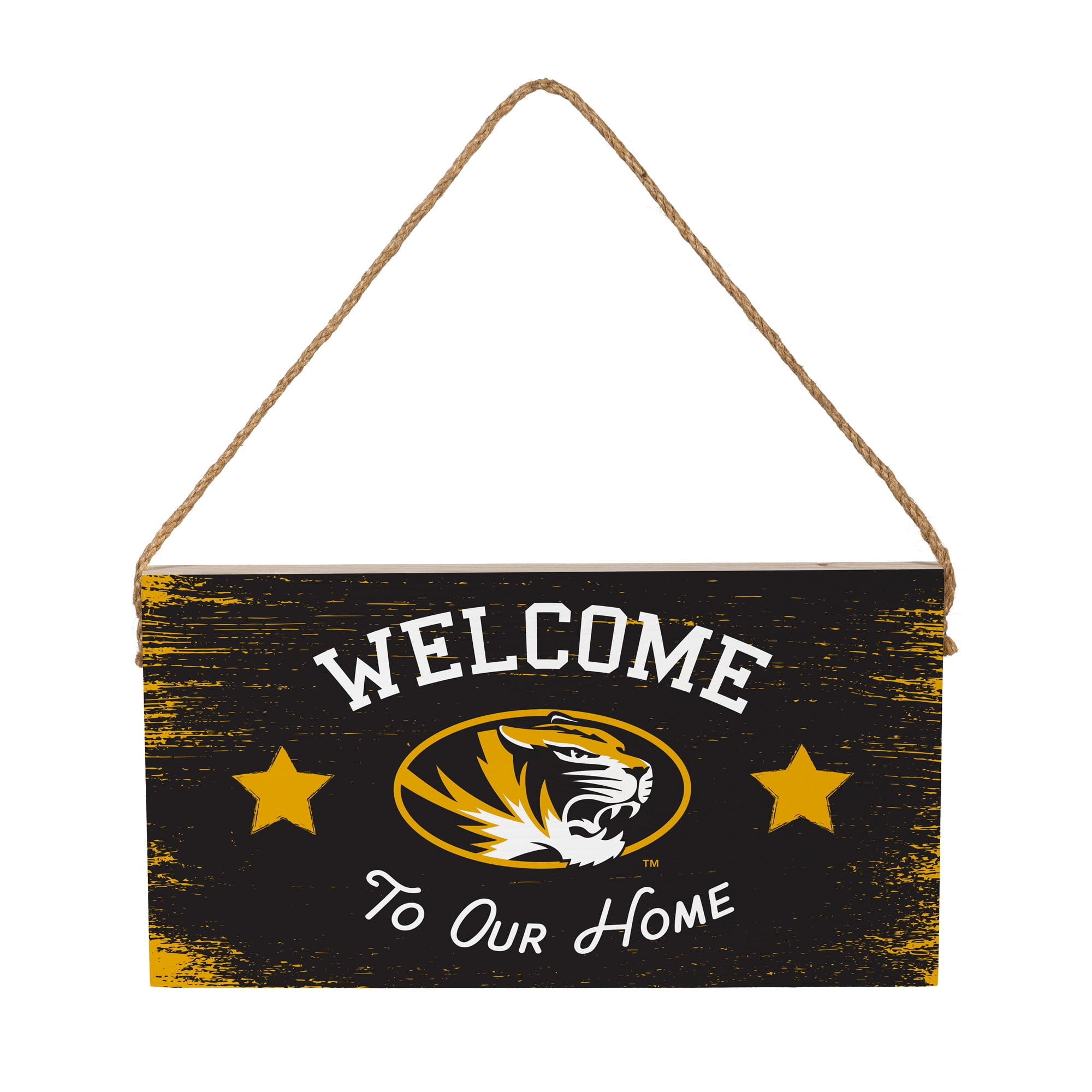 Missouri Tigers 6" x 11" Welcome Home Wood Wall Sign with Rope Hanger ...