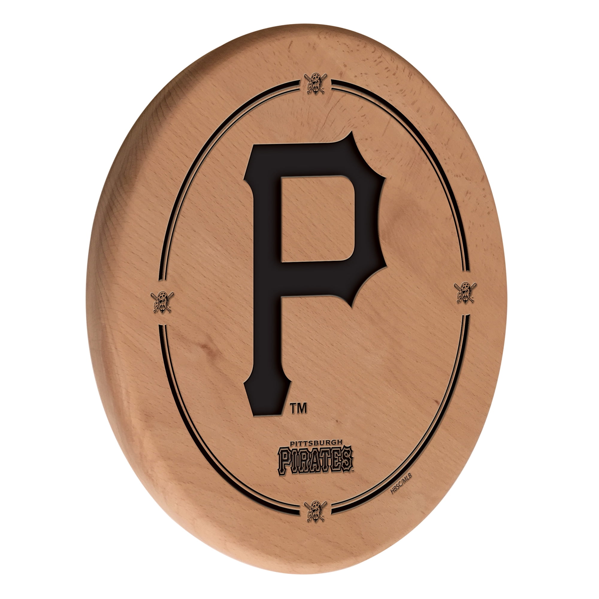 Natural Pittsburgh Pirates 13" Laser Engraved Solid Wood Sign - Walmart.com