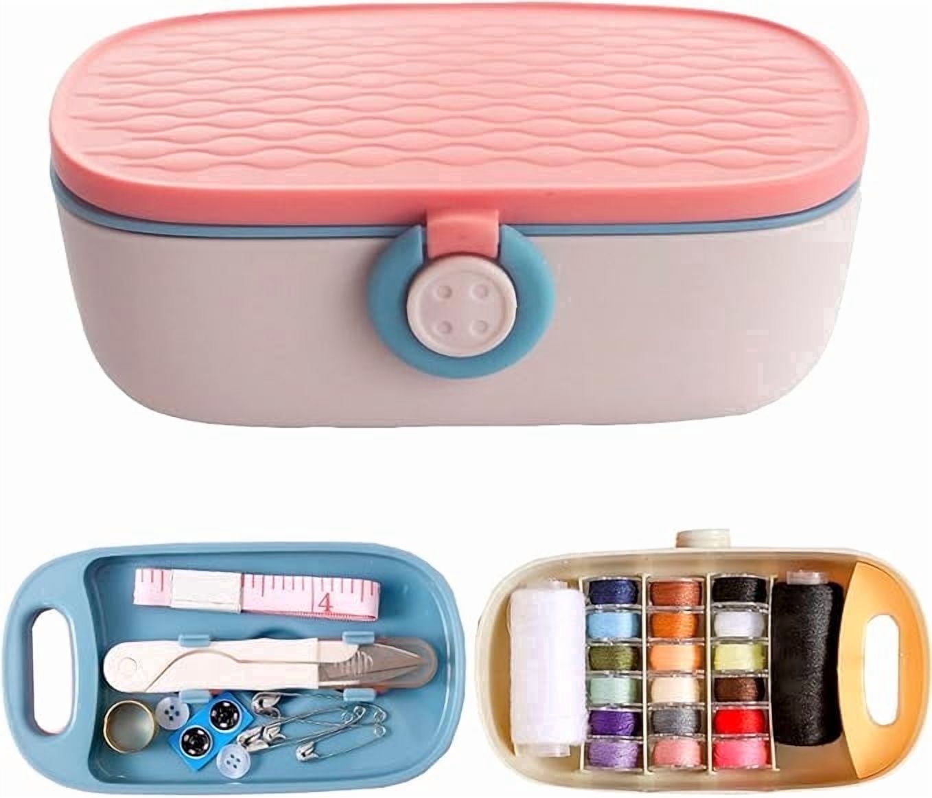 Sewing Kit, Portable Kit for Adults, Plastic Box Needle and Thread ...