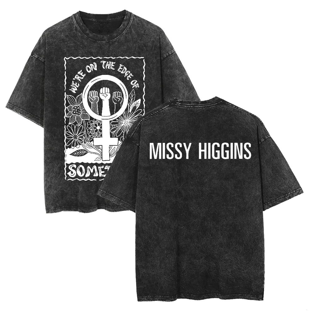 Missy Higgins Tour 2024 Washed Cotton T-shirt Casual Short Sleeve ...