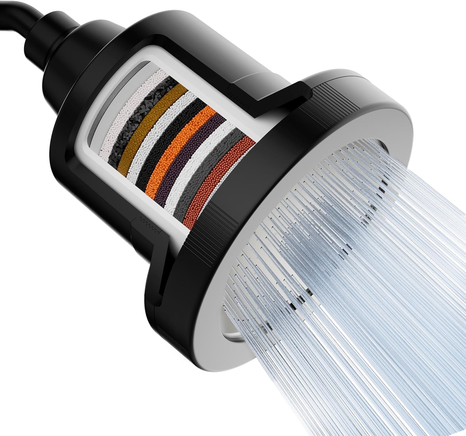 Mist 15 Stage Large Filtering Showerhead Filter Matte Black Finish ...