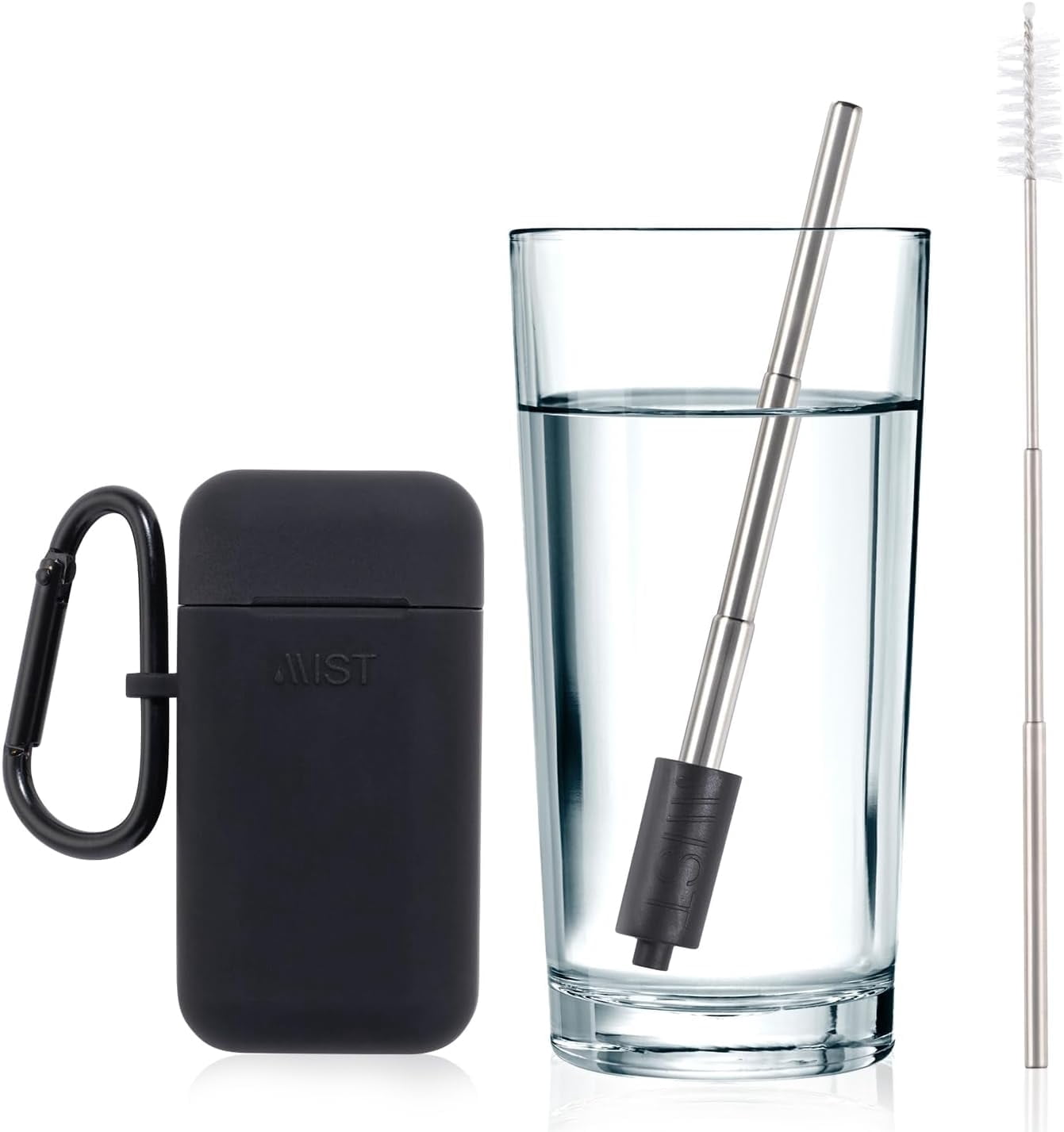 Mist Collapsible Water Filter Straw, Reusable Stainless Steel Straw ...