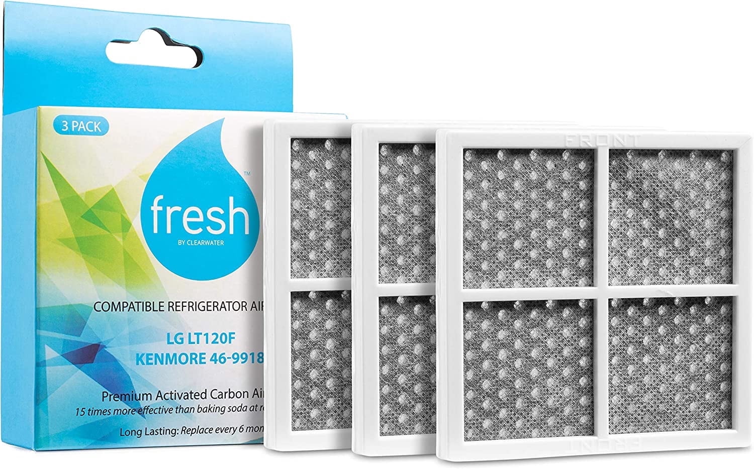 Mist Refrigerator Air Filter Replacement 3-Pack for LG, Kenmore Elite ...