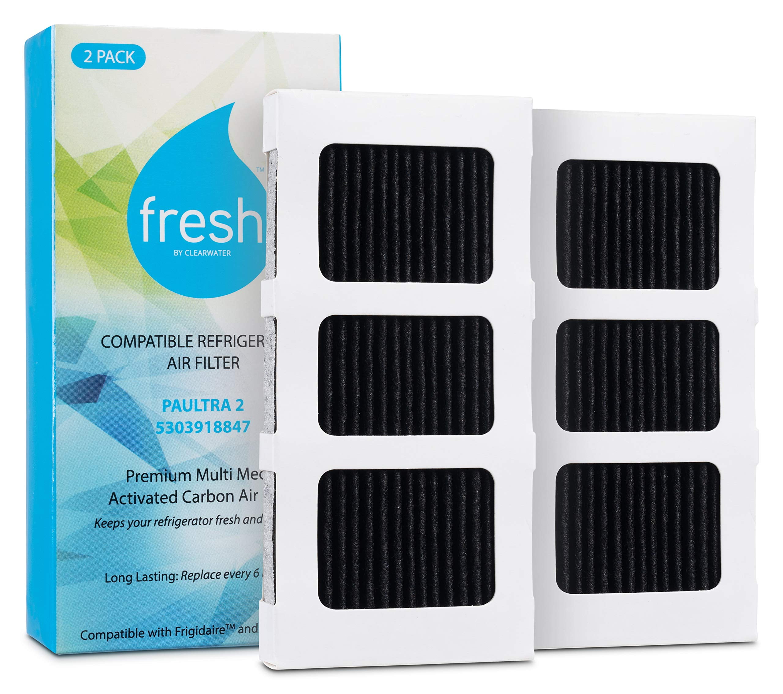 Frigidaire, Paultra2 Refrigerator Air Filter, Activated Carbon, 2-Pack ...
