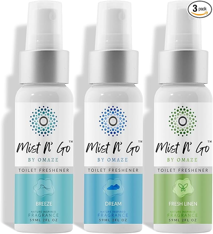 Mist N’ Go by Omaze Travel Bathroom Spray for Toilet Spray Odor Eliminator - Travel Toilet Spray ...