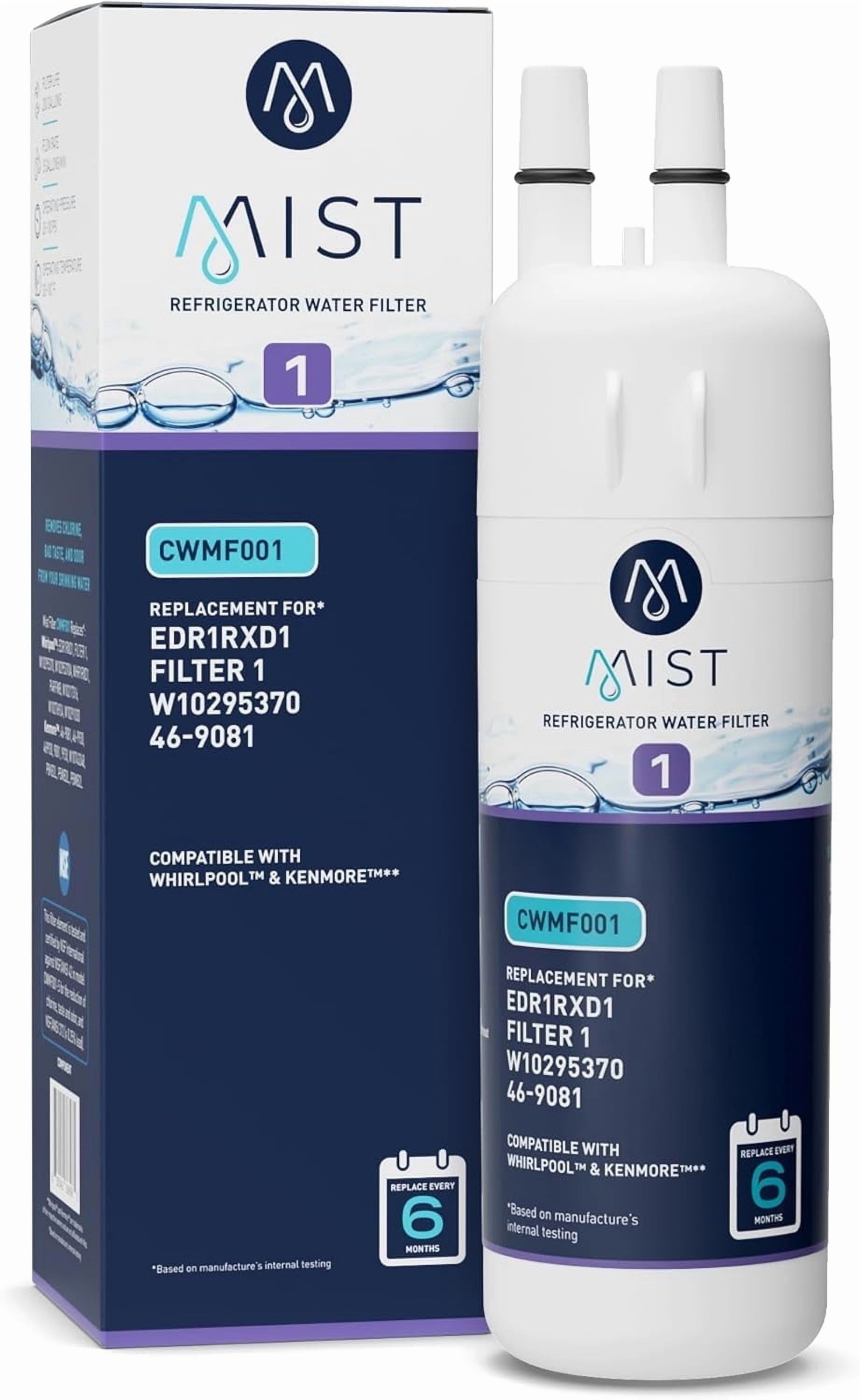 Mist Refrigerator Water Filter Replacement for Whirlpool EDR1RXD1 ...