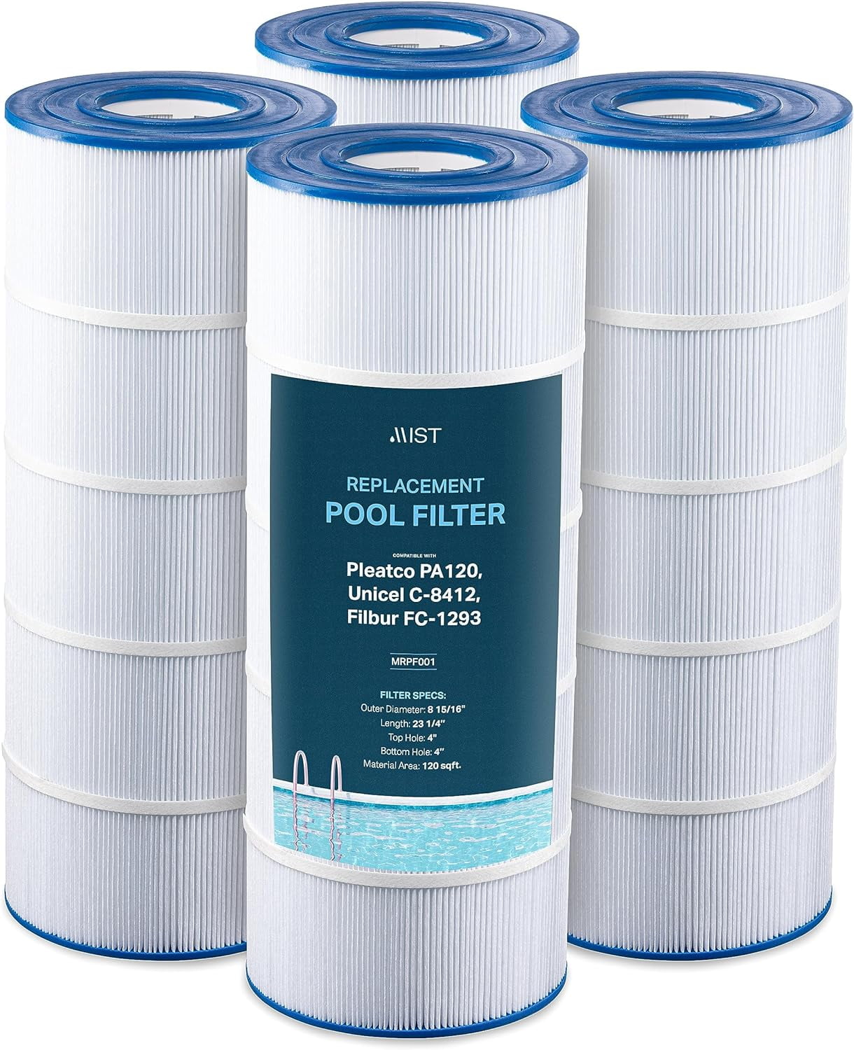 Mist 4-Pack Replacement Pool Filter Cartridge for Hayward C1200 ...