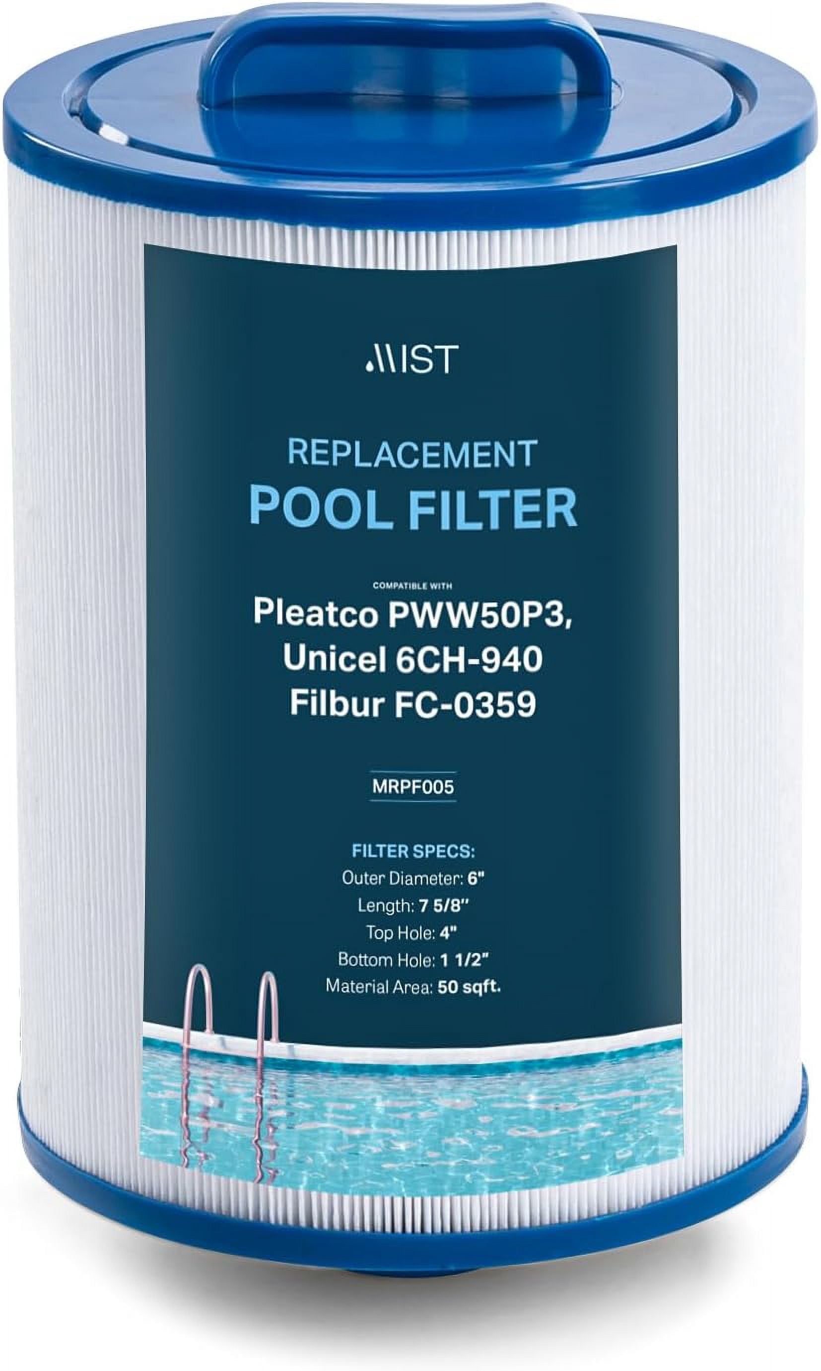 Mist Replacement Pool Filter Cartridge for Pleatco PWW50P3, Unicel 6CH ...