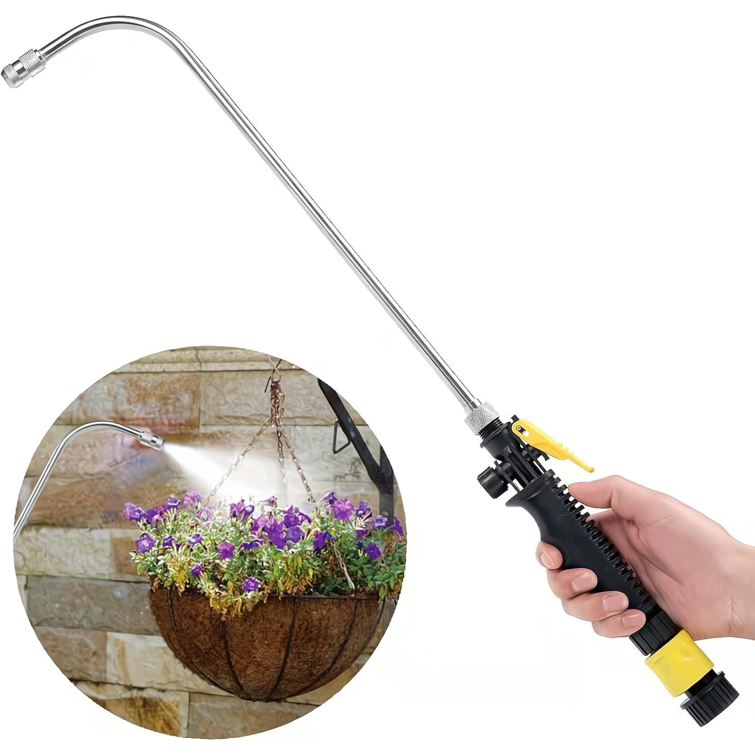 Mist Watering Wand For Hanging Baskets,25 Inch Spray Wand With ...