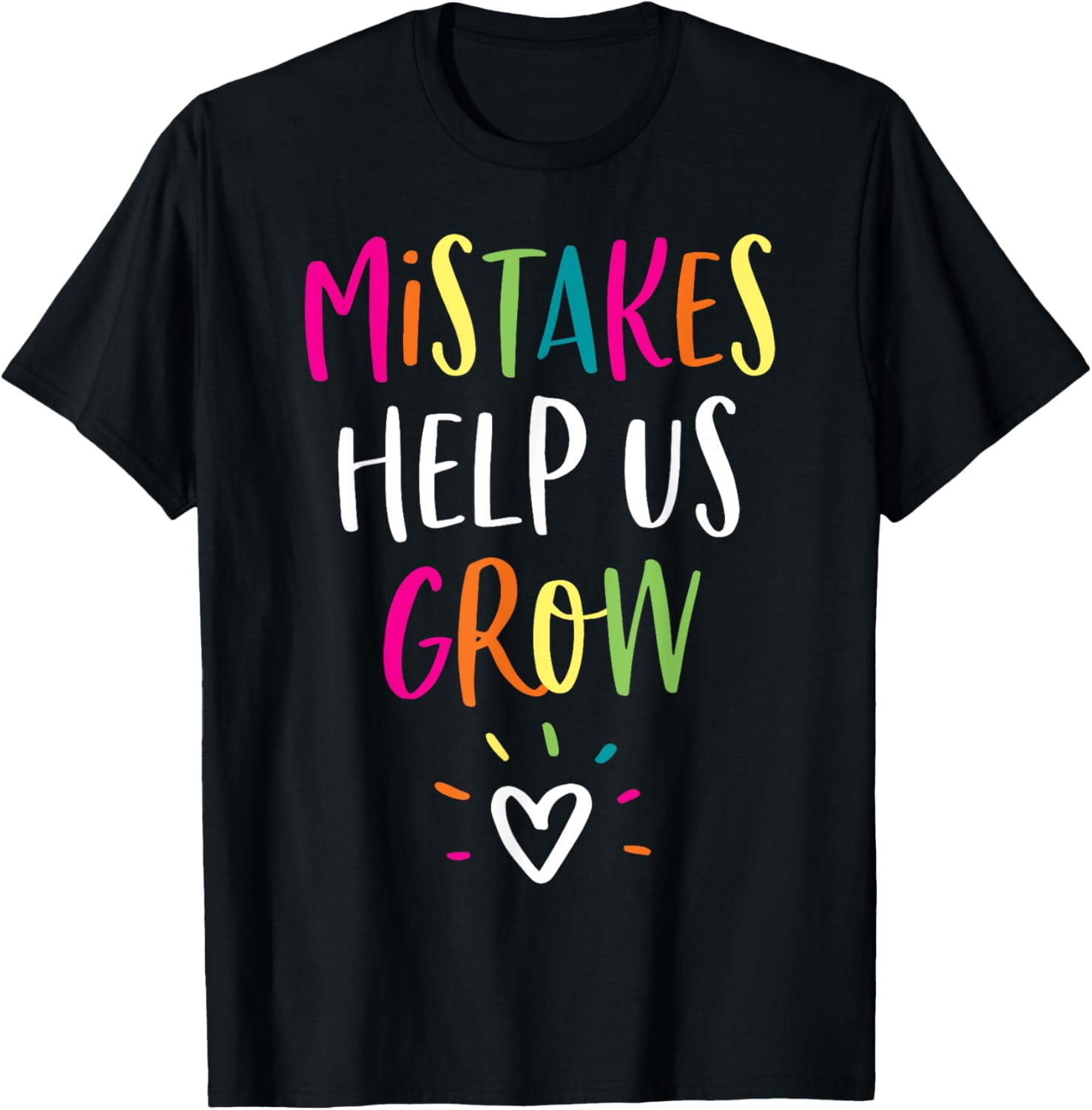 Mistakes Help Us Grow Growth Mindset Positive Back To School T-Shirt ...