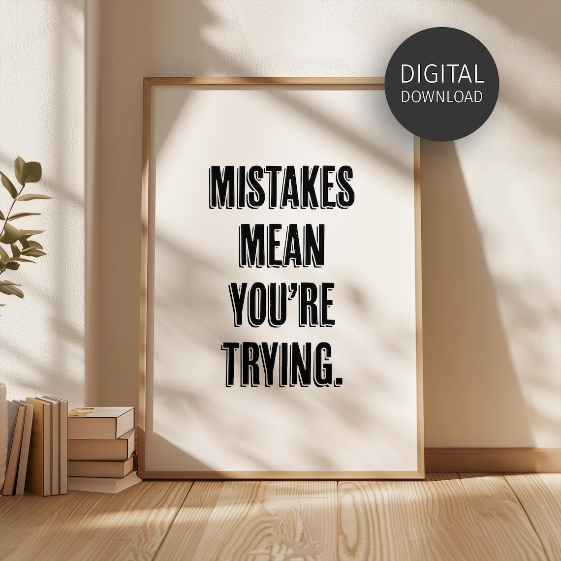 Mistakes Mean You'Re Trying Poster, Classroom Poster, Wall Art For ...
