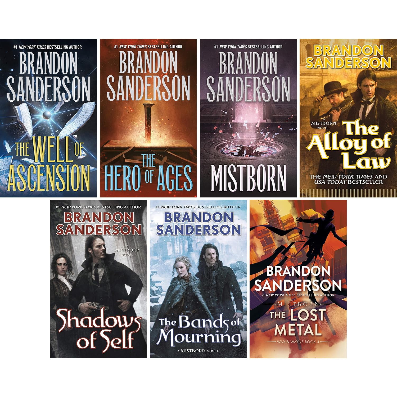 Mistborn 7 Books Collection Set by Brandon Sanderson (Final Empire ...