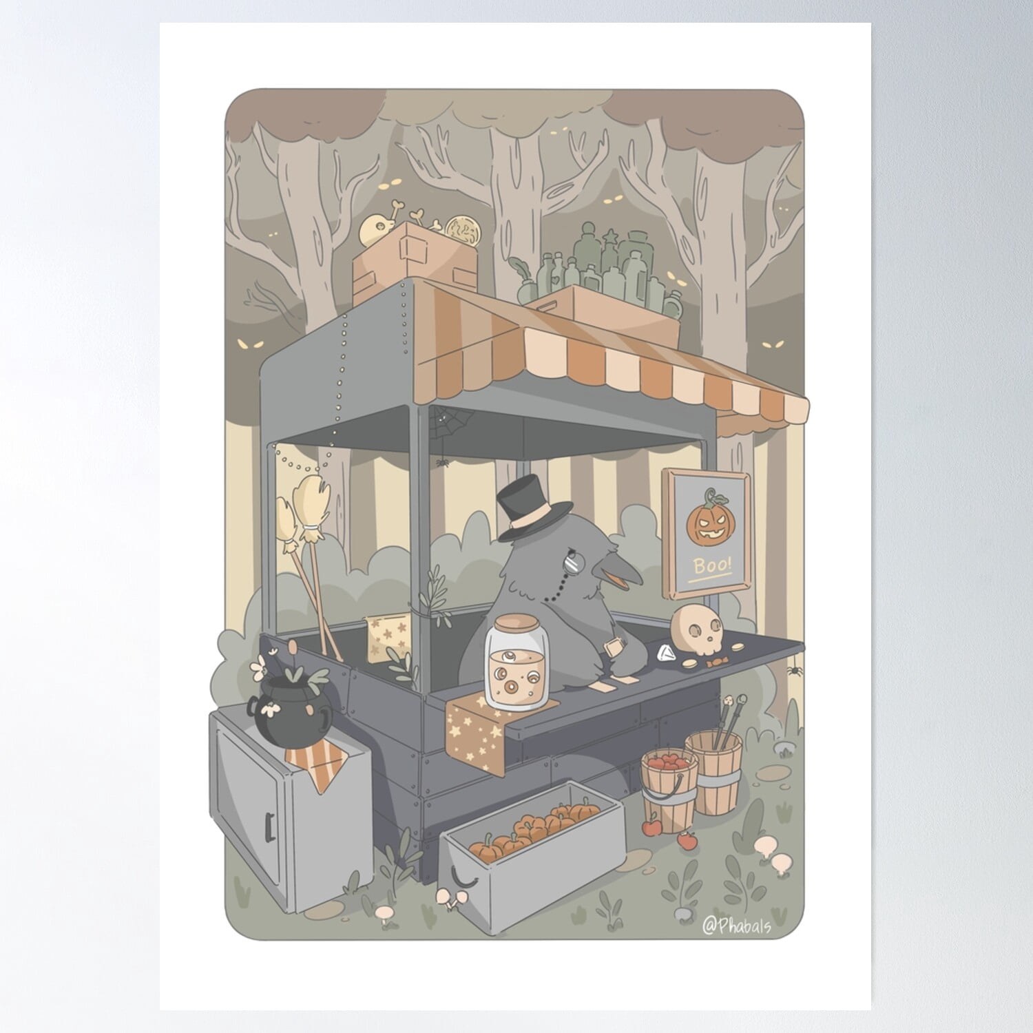 Mister Crow’S Shop Poster Wall Art, Modern Wall Decor, 12x18 UNFRAMED ...
