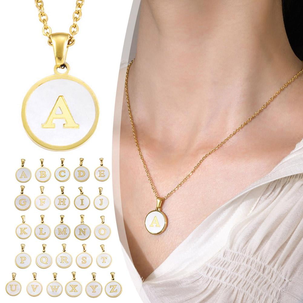 Misterolina 1xMetal AZ 26 English Letters Alphabet Initials Pendant Men ...