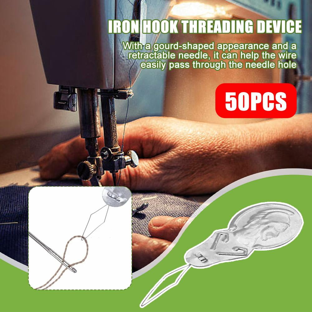 Misterolina 50Pcs Bow Wire Needle Threader Stitch Insertion Machine ...