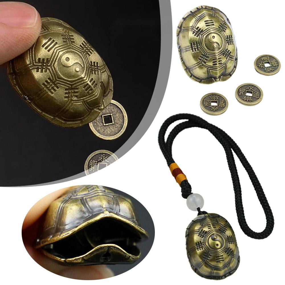 Misterolina Chinese Fortune Telling Coin Divination Turtle Shell Home ...