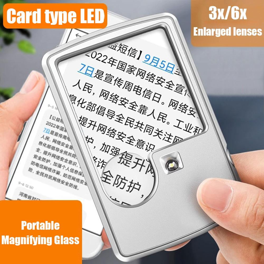 Misterolina Credit Card Led Magnifier loupe with light LeatherCase ...