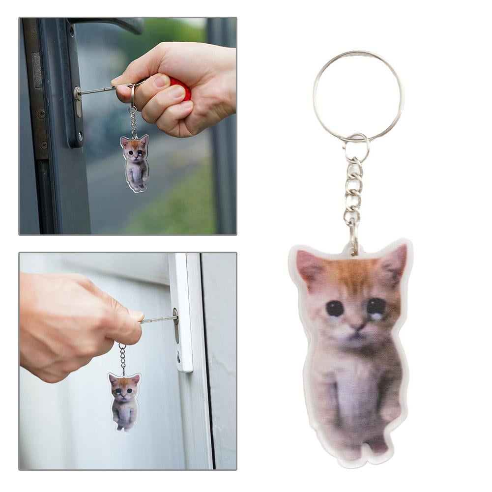 Misterolina Crying Cat Keychain Funny and Cute Banana Cat Sound Making ...