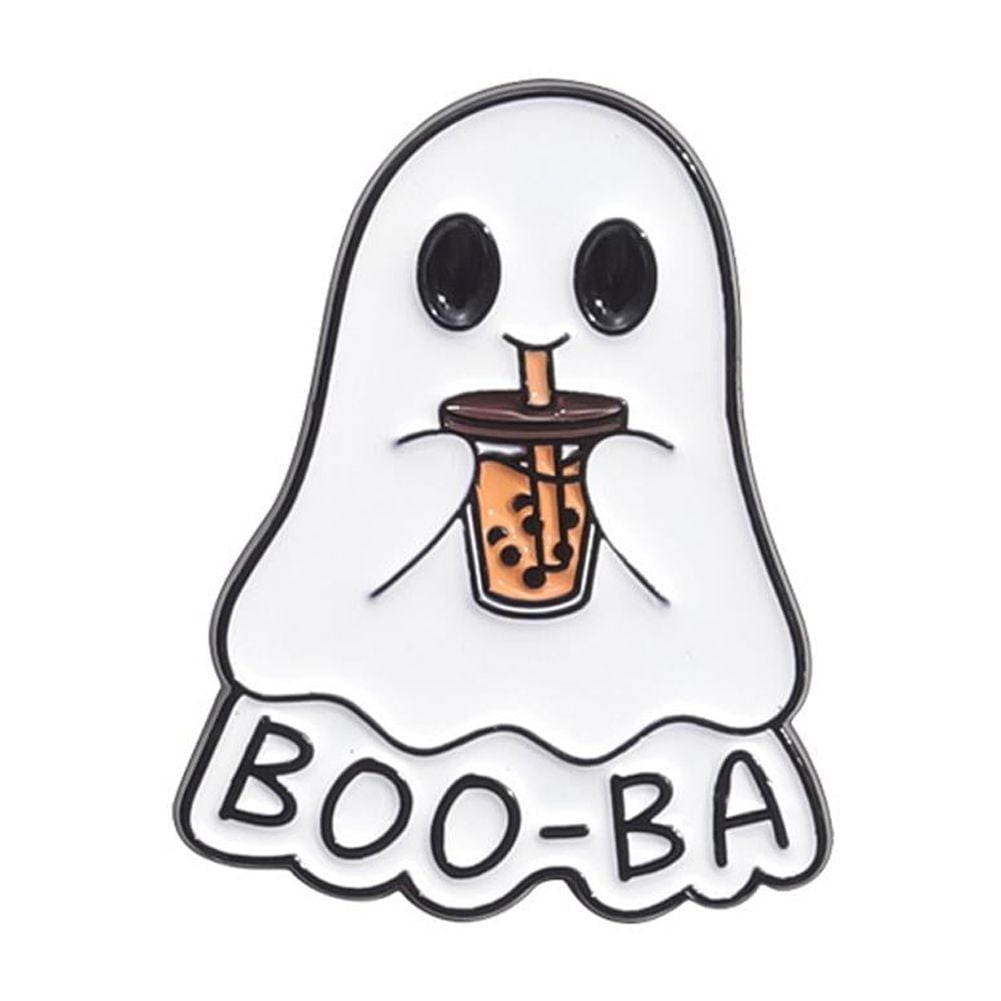 Misterolina Cute Ghost Enamel Pin Halloween Funny Ghost Enamel Lapel ...