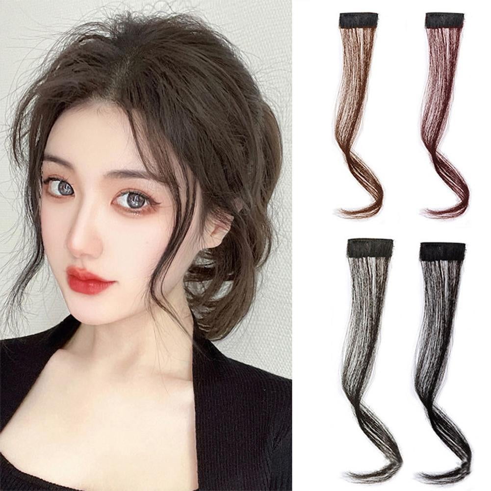 Misterolina Fake Hair Bangs Clip In Front Curled Hair Bang Fringe ...