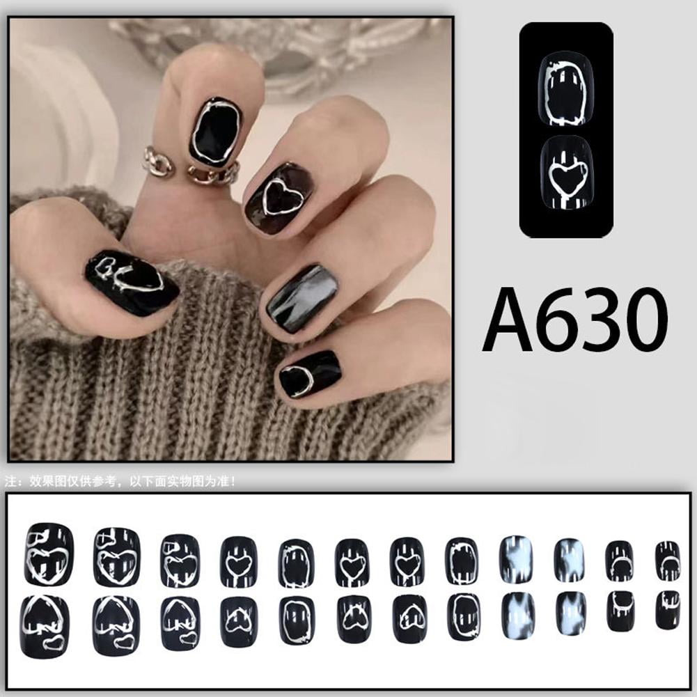 Misterolina Fake Nails Set Design DIY French Finger Nail Art false nail ...