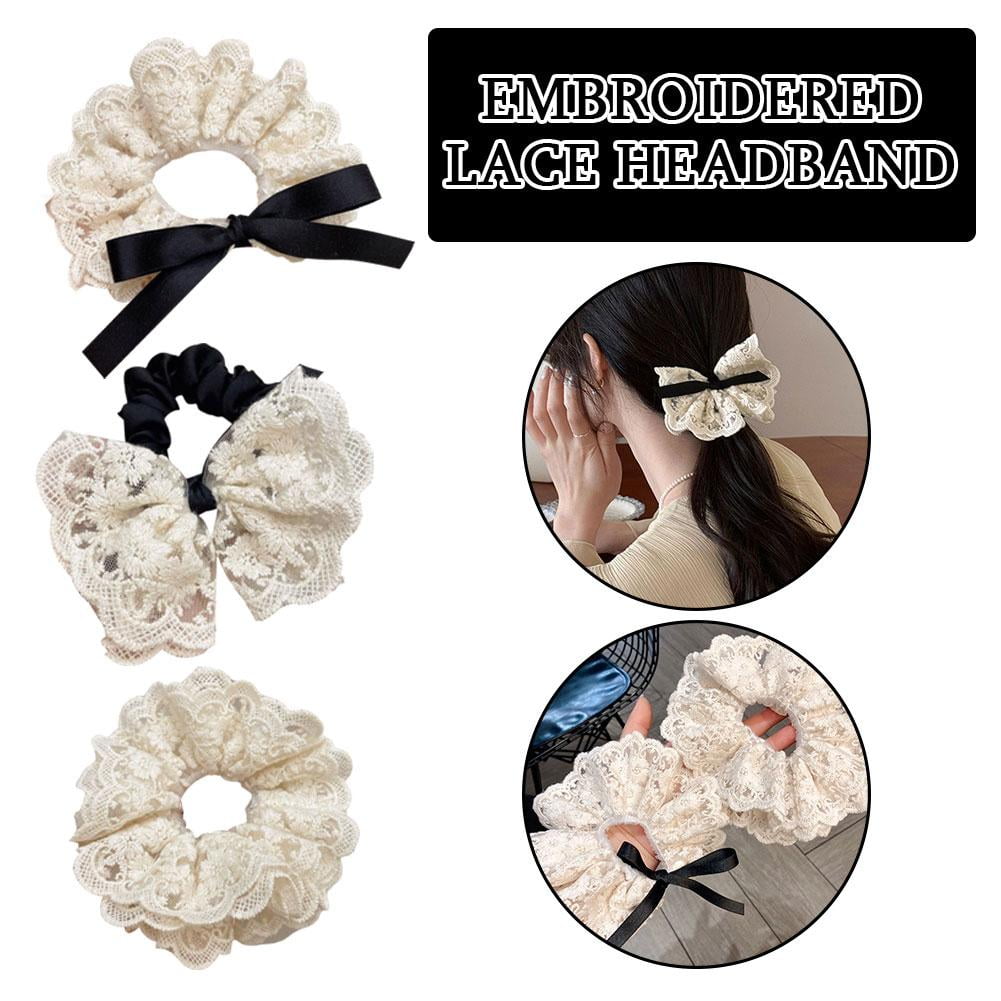 Misterolina Four Layers of Lace Large Intestine Headband Embroidered ...