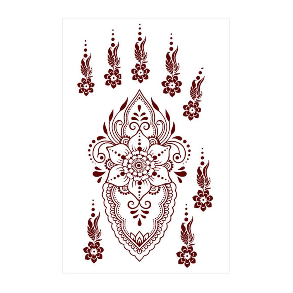 Misterolina Haina Brown Lace Tattoo Sticker Waterproof & Sweat Proof ...