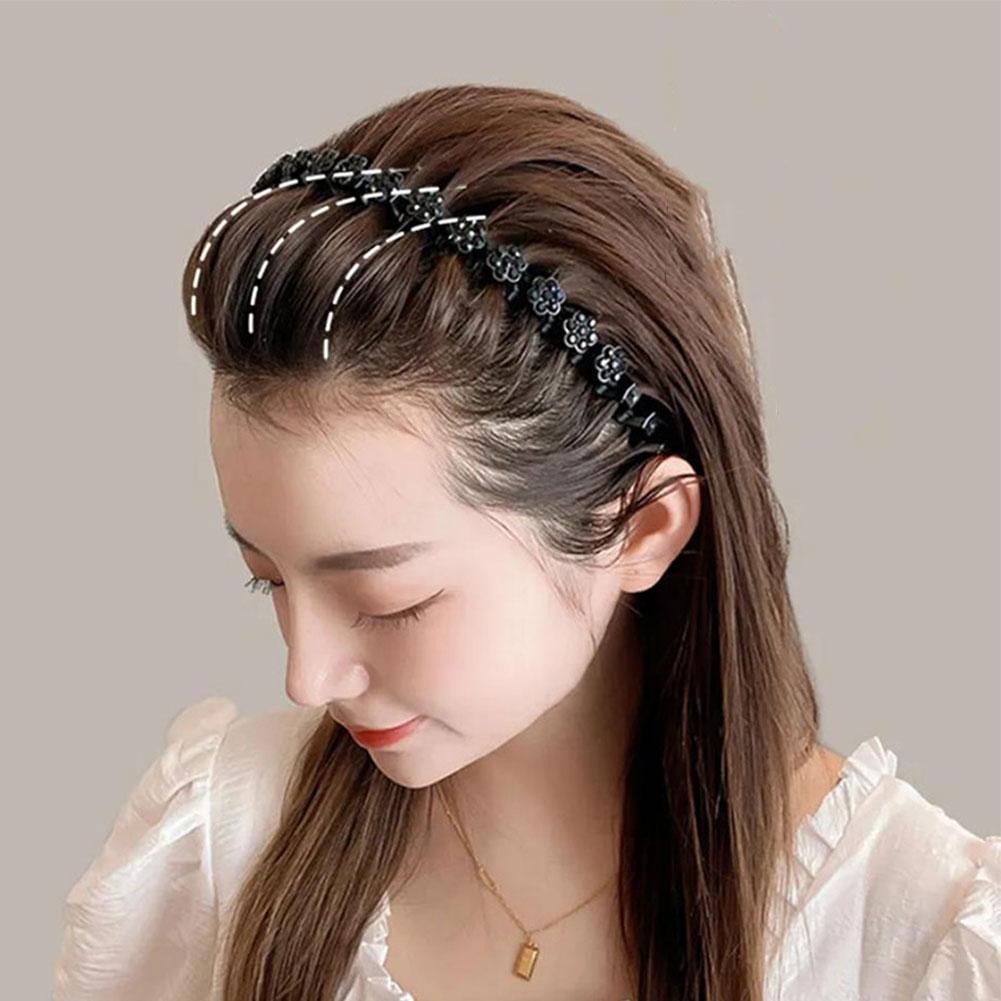 Misterolina Headband with Clip Hairstyle Double Bangs Hair Clips Bangs ...