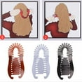 Misterolina Jumbo Banana Comb Clip Elastics Thick Hair Riser Braider ...