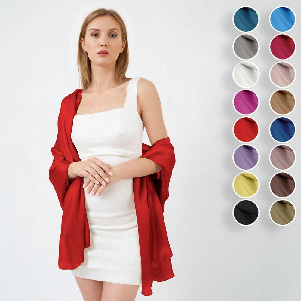 Misterolina New Luxury Shiny Silk Satin Fl Maxi Long Hijab Shawl Wrap ...