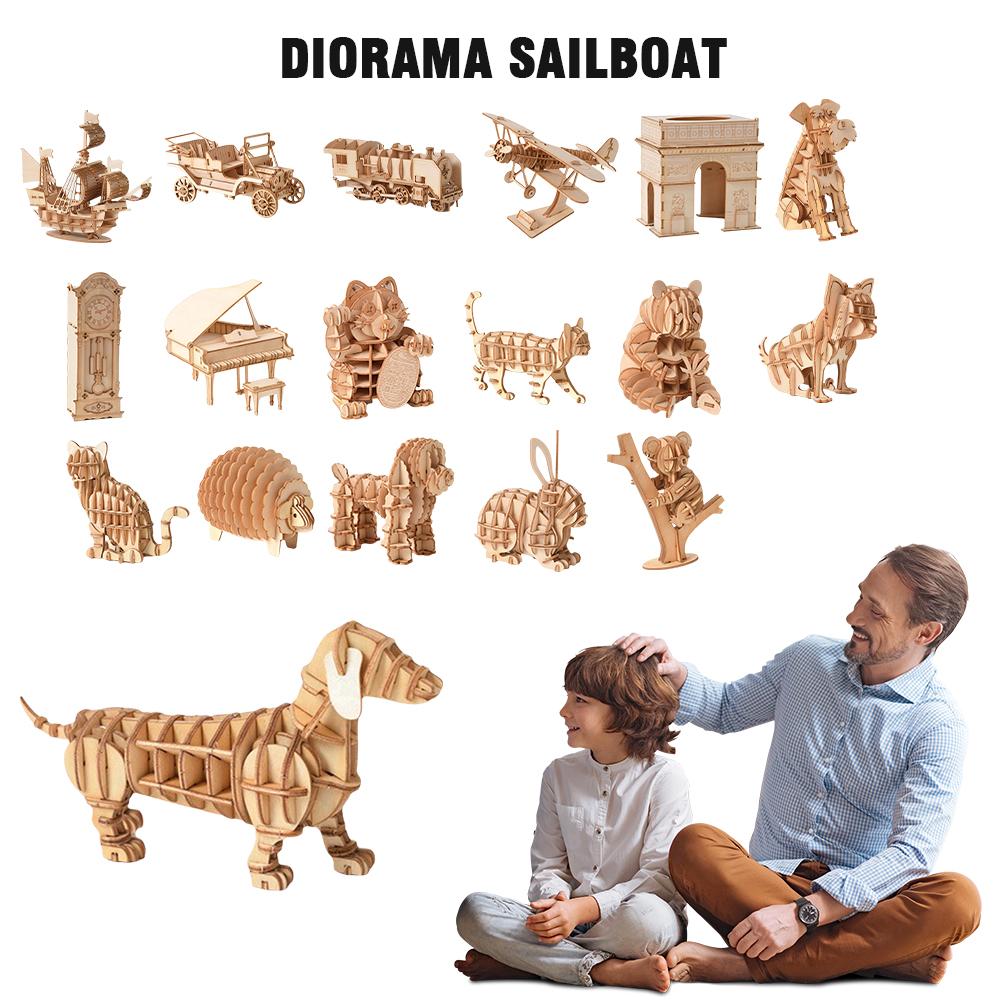 Misterolina Paper Model Wooden Model Handmade 3D Model Ornaments ...