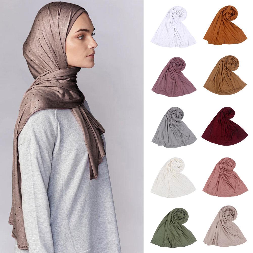 Misterolina Plain Rayon Double Stitch Cotton Modal Hijab Scarf 170*60cm ...