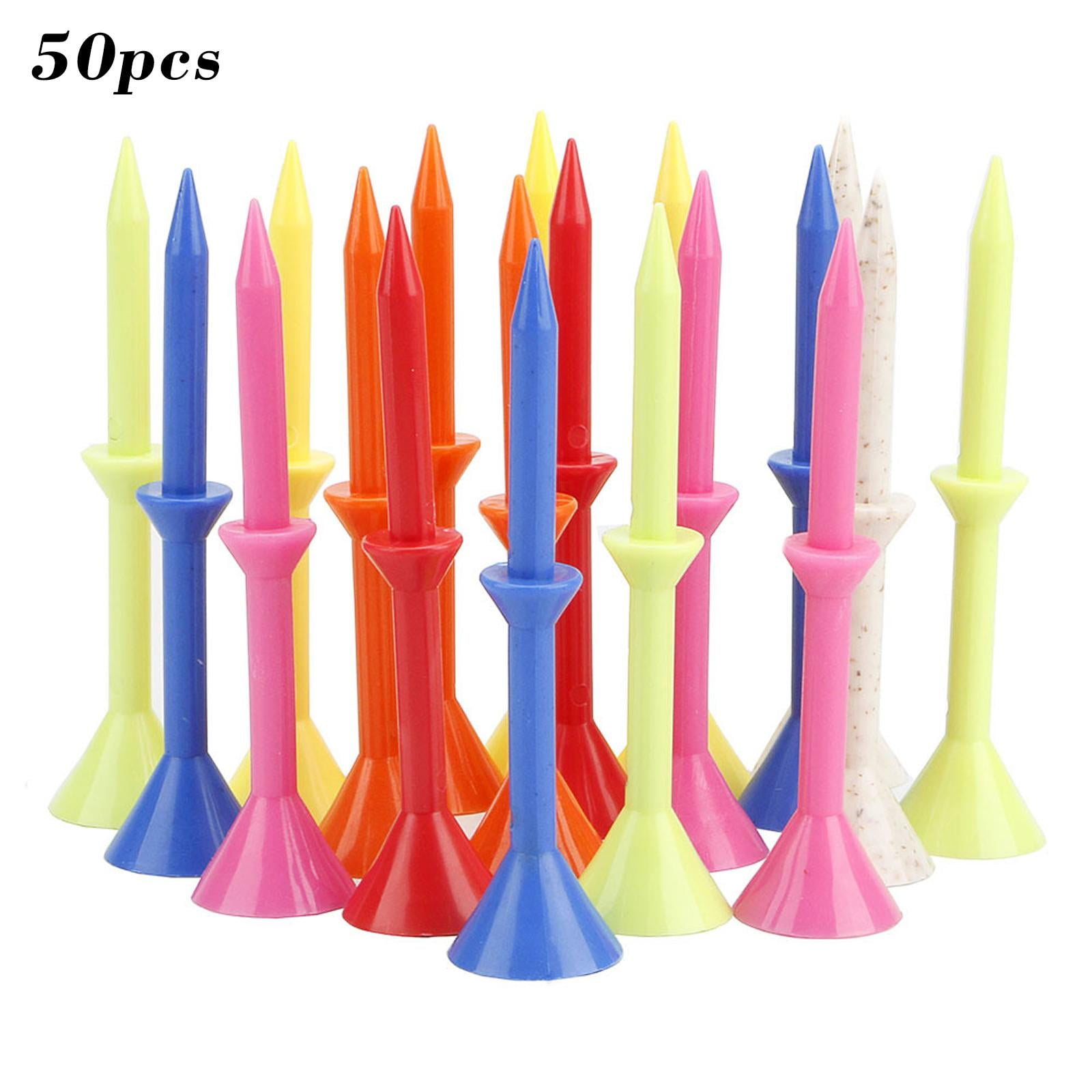 50pcs Zero Friction Golf Tees, 3.25 Inch Long, Unbreakable Plastic ...