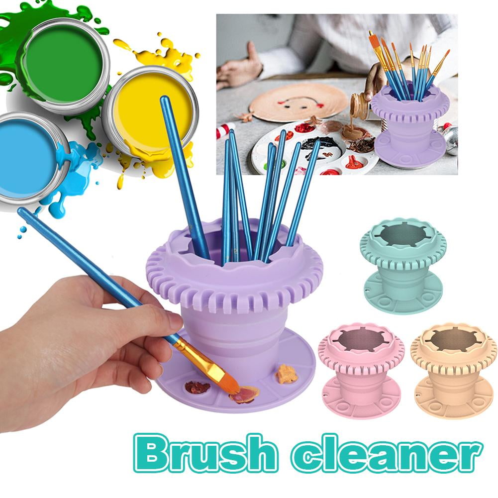 Misterolina Silicone Paint Brush Washing Bucket Foldable Brush Washer ...