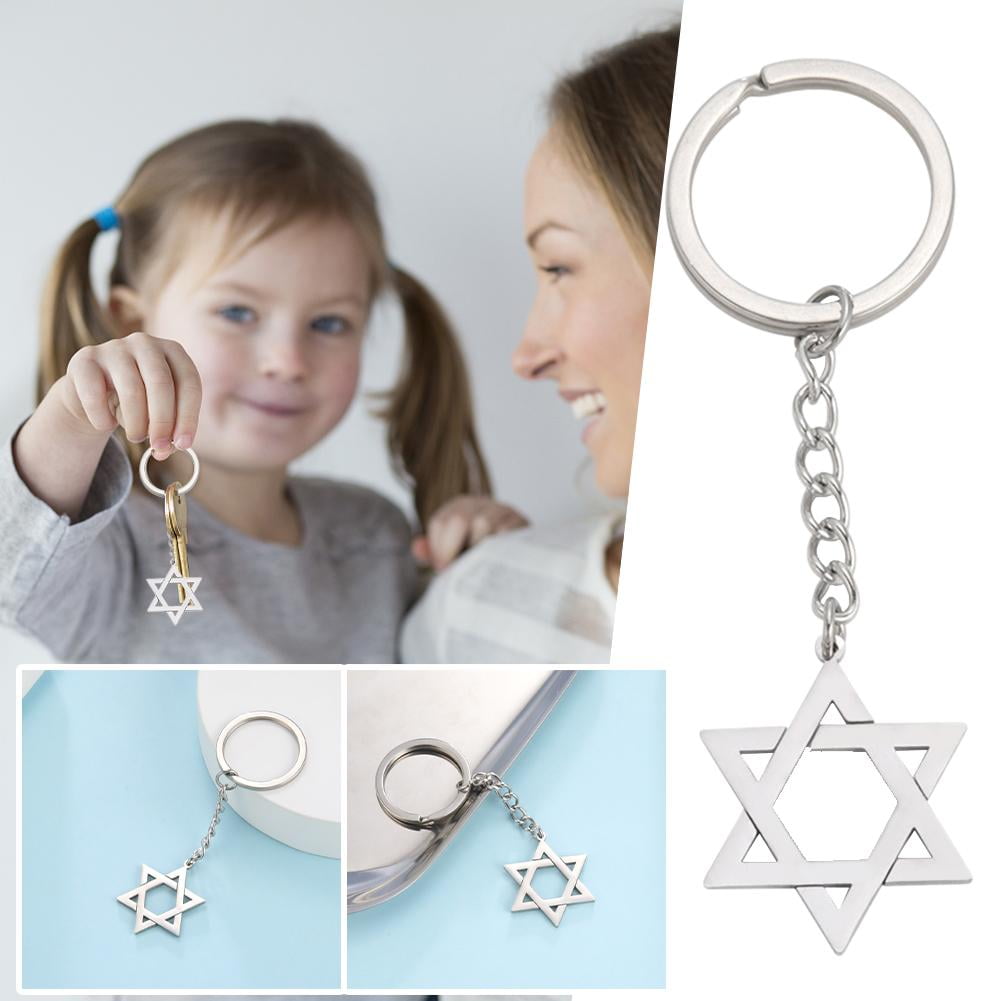 Misterolina Star of David Keychain Israel Jewish Hexagram Amulet ...