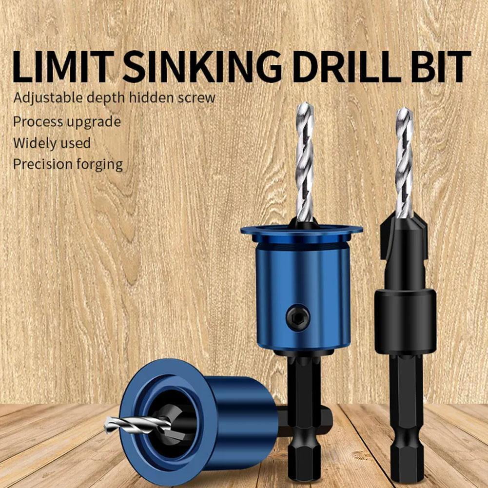 Misterolina Woodworking Tool Set Shank Drill Core Limiter Countersink ...